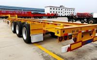 China Truck Trailer and Affordable 3 Axles 4 Axle Skeleton Chassis Container Semi Trailer for sale