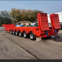 China Wosheng 3 Axles 50-100 Tons Low Boy Low Bed Truck Semi Trailer with 13000x3000x3300 for sale