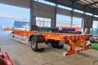 China Truck Trailer and Affordable 3 Axles 4 Axle Skeleton Chassis Container Semi Trailer for sale