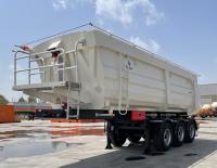 China Customized 3 Axle Hydraulic Rear Dump Semi Trailer with 28t Heavy Duty Landing Gear for sale
