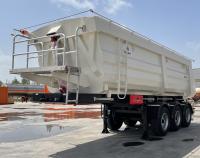 China Customized 3 Axle Hydraulic Rear Dump Semi Trailer with 28t Heavy Duty Landing Gear for sale