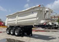 China Customized 3 Axle Hydraulic Rear Dump Semi Trailer with 28t Heavy Duty Landing Gear for sale