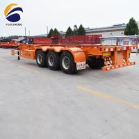 China Truck Trailer and Affordable 3 Axles 4 Axle Skeleton Chassis Container Semi Trailer for sale