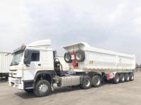 China Q345B/T700 Steel Main Beam Hydraulic Dumping Truck Semi Trailer for Heavy Duty Needs for sale
