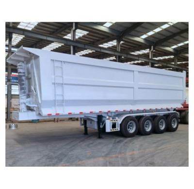 China Mechanical Suspension Heavy Duty 35-65 cbm U-type Rear Dump Semi Trailer for Truck for sale