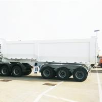 China Mechanical Suspension Heavy Duty 35-65 cbm U-type Rear Dump Semi Trailer for Truck for sale