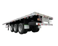China Flexible 13ton*3 Axles Flatbed Semi Trailer With 12 Twist Lock for Container Transfer for sale