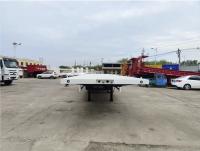 China Flexible 13ton*3 Axles Flatbed Semi Trailer With 12 Twist Lock for Container Transfer for sale