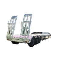 China Low Bed Container Chassis Loader Lowboy Semi Trailer for Heavy Duty Cargo Transportation for sale
