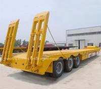 China Max Payload 30TON Wosheng Low Bed Semi Trailer for Heavy Vehicle/Equipment Transport for sale