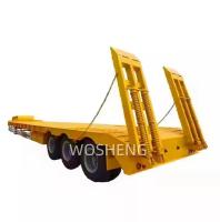 China Max Payload 30TON Wosheng Low Bed Semi Trailer for Heavy Vehicle/Equipment Transport for sale