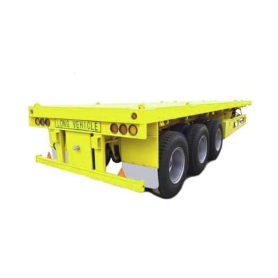China 3 Axle Flatbed Semi Trailer for WS 20/40 Feet Special Shipping Container and Equipment for sale