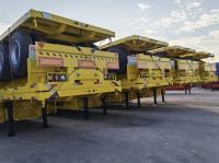 China 3 Axle Flatbed Semi Trailer for WS 20/40 Feet Special Shipping Container and Equipment for sale
