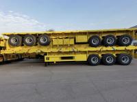 China 3 Axle Flatbed Semi Trailer for WS 20/40 Feet Special Shipping Container and Equipment for sale
