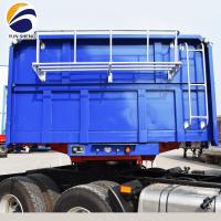 China Heavy Duty 3 Axles 60 Ton Side Tipper Dump Semi Trailer for Bulk Cargo Transportation for sale