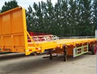 China 3 Axle Flatbed Semi Trailer for WS 20/40 Feet Special Shipping Container and Equipment for sale