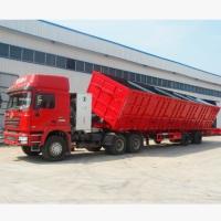 China Heavy Duty 3 Axles 60 Ton Side Tipper Dump Semi Trailer for Bulk Cargo Transportation for sale