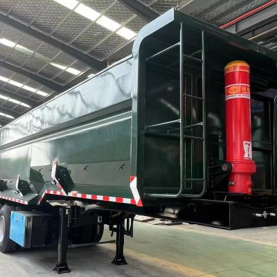 China U-type End tipper Semi Truck end tipping truck Trailers with Dual line brake system for sale