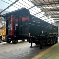 China U-type End tipper Semi Truck end tipping truck Trailers with Dual line brake system for sale