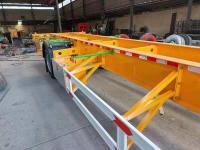 China 3 Axles 20-45 Feet Container Chassis Skeleton Semi Trailer with 12.38x2.48x1.55m Size for sale
