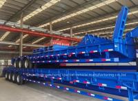 China Wosheng 13/16/20 Ton 3 Axles Lowbed Semi Trailer for Heavy Duty Loader Transportation for sale