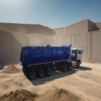 China 28t Heavy Duty Landing Gear Hydraulic Rear Dump Semi Trailer for Big Stone Transport for sale