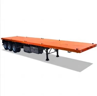 China Customizable 30-80 Tons Container Trailer Truck Flatbed Semi Trailer in Africa Market for sale