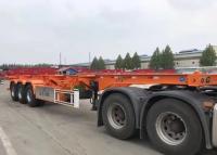 China Max Capacity 60T 40FT Container Steel Truck Trailer 3 Axle Skeleton Semi Trailer for sale