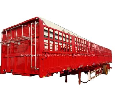 China Q345B main beam 3/4 axle 7.5 tons 12.4m side fence semi trailer for truck customization for sale