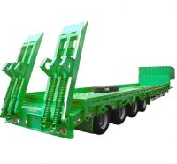 China Wosheng Heavy Equipment Transportation Low Boy Truck Trailers with 3/4/5/6/7 Axles for sale