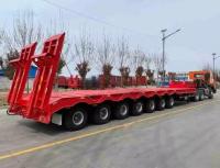 China Wosheng Heavy Equipment Transportation Low Boy Truck Trailers with 3/4/5/6/7 Axles for sale
