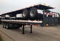 China Best 20FT 40FT Container Chassis Flatbed Semi Trailer with 28t Heavy Duty Landing Gear for sale