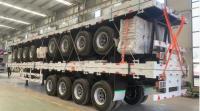 China Best 20FT 40FT Container Chassis Flatbed Semi Trailer with 28t Heavy Duty Landing Gear for sale