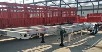 China Mechanical Suspension 20 or 40 feet Shipping Container Chassis Skeleton Truck Trailer for sale