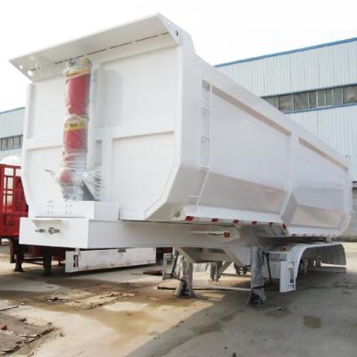 China 30cbm 50 Cbm U Type 3 Axle 4 Axles Rear Dump Semi Trailer Dumper Tipper Trailer for Truck for sale
