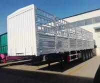 China Truck Trailer 3 Axles 4 Axles Fence Cargo Trailer with Heavy Duty Landing Gear 28t for sale