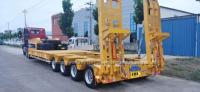 China Wosheng 4 Axles 16 Wheels Low Bed Semi Trailer for Transporting Heavy Duty Equipment for sale