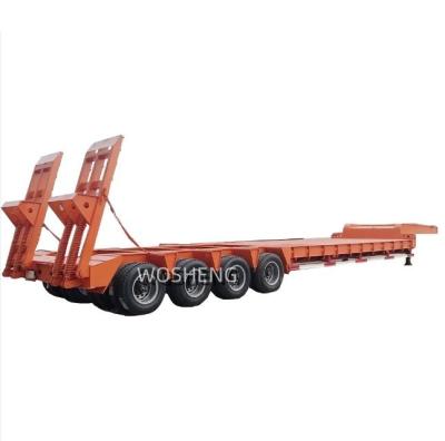 China 30TON/60TON/80TON/100TON Low Bed Semi Trailer with Gooseneck Design and High Payload for sale