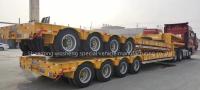 China 30TON/60TON/80TON/100TON Low Bed Semi Trailer with Gooseneck Design and High Payload for sale