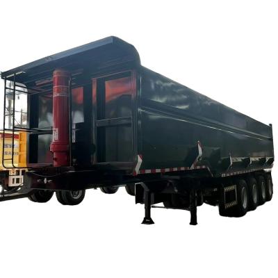 China 40-100 Tons U Shape Hydraulic Rear Dump Semi Trailer for Heavy Duty Transportation for sale