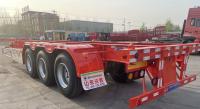 China Landing Gear 28ton/pc 3 Axle 40ft 20ft Container Chassis Skeleton Semi Trailer for Truck for sale