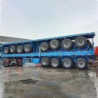 China 50T Payload 3 Axle Flat Bed Semi Trailer for Truck Customizable Painting from Trailer for sale