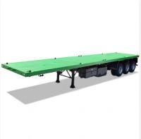 China 50T Payload 3 Axle Flat Bed Semi Trailer for Truck Customizable Painting from Trailer for sale