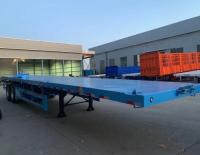 China 50T Payload 3 Axle Flat Bed Semi Trailer for Truck Customizable Painting from Trailer for sale