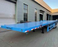 China 50T Payload 3 Axle Flat Bed Semi Trailer for Truck Customizable Painting from Trailer for sale