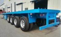 China 50T Payload 3 Axle Flat Bed Semi Trailer for Truck Customizable Painting from Trailer for sale