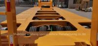 China Max Payload Wosheng Low Bed Semi Trailer with 28t Heavy Duty Landing Gear and 4 Axles for sale