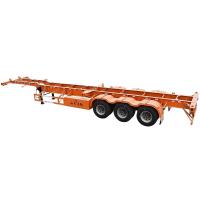 China 2.00 or 3.5 Inch Bolt in King Pin Q345b Steel Container Skeleton Semi Trailer from Wosheng for sale