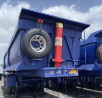 China 3 axle 4 axle Hydraulic U Shape Rear Dump Semi Trailer Truck with Dual Line Brake System for sale