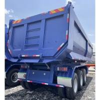 China 3 axle 4 axle Hydraulic U Shape Rear Dump Semi Trailer Truck with Dual Line Brake System for sale
